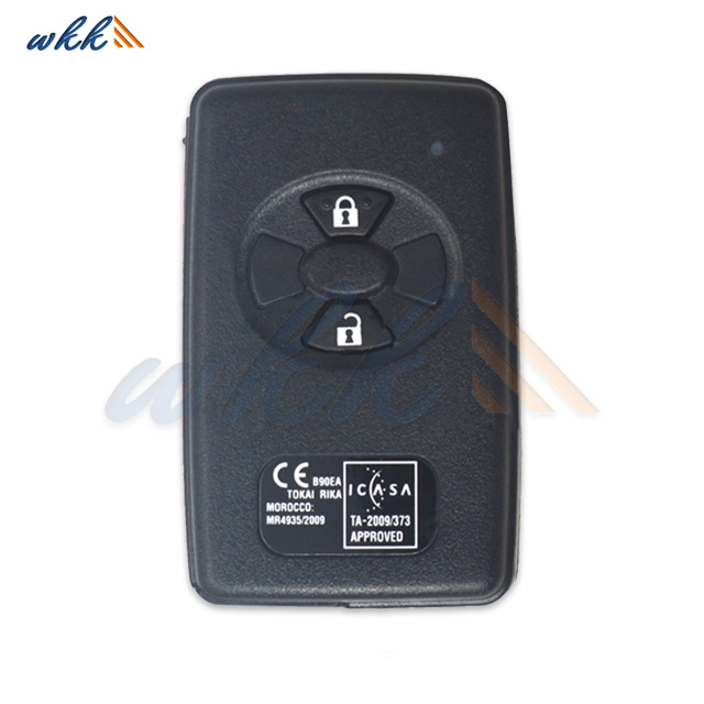 2Buttons 89904-12170 B90EA 4D-67 CHIP 433MHz Smart Key for Toyota RAV4 ...